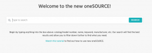 Welcome to the new oneSOURCE Search Screen!